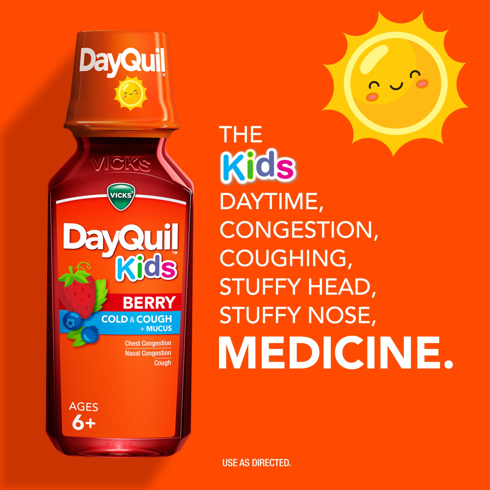 Vicks Dayquil Kids Cold & Cough + Mucus Berry Liquid - TAMURAD
