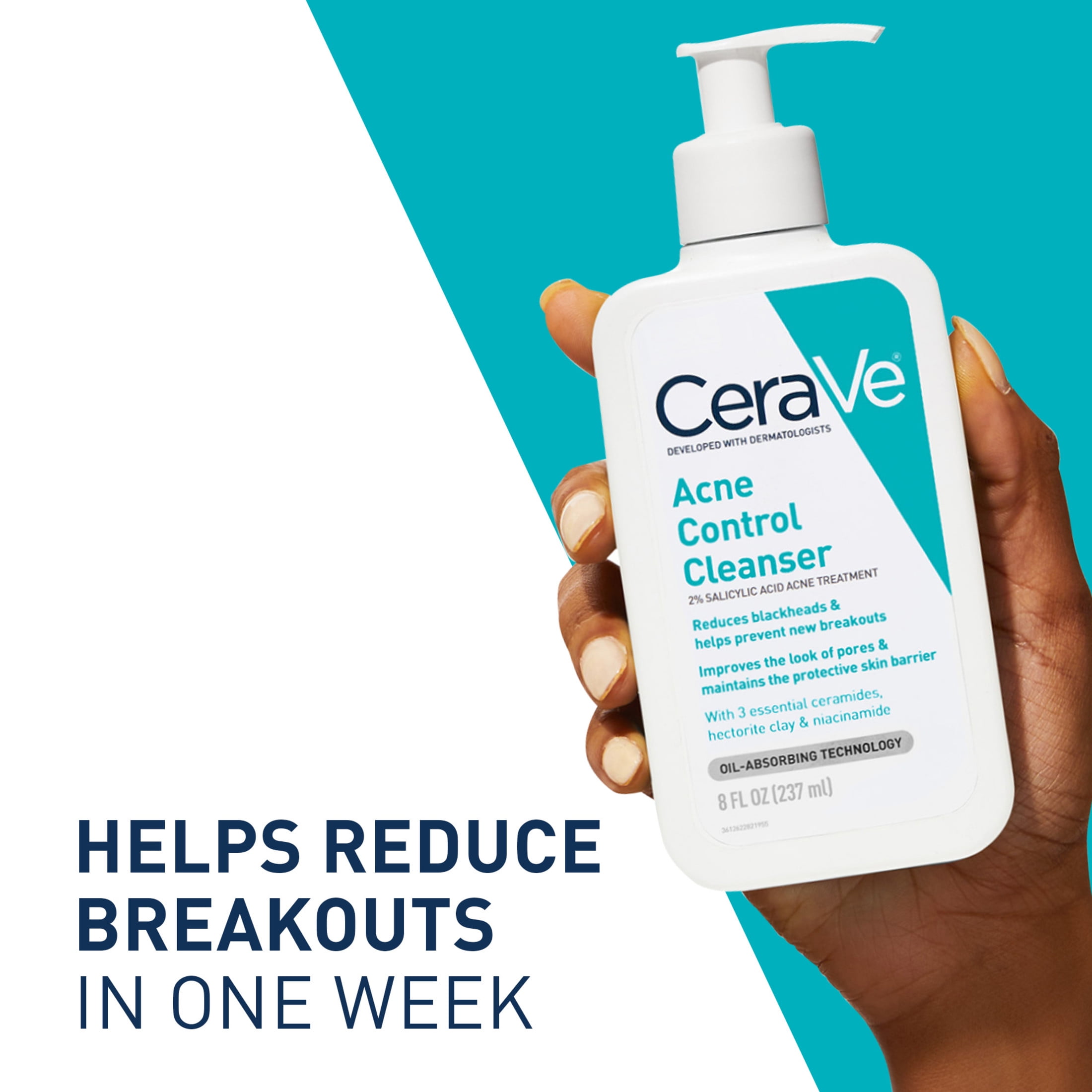 CeraVe Acne Control Cleanser with Salicylic Acid for Oily Skin - TAMURAD